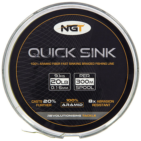 NGT 300 m Quick Sink Braid Line Moss Green | Fishdeal